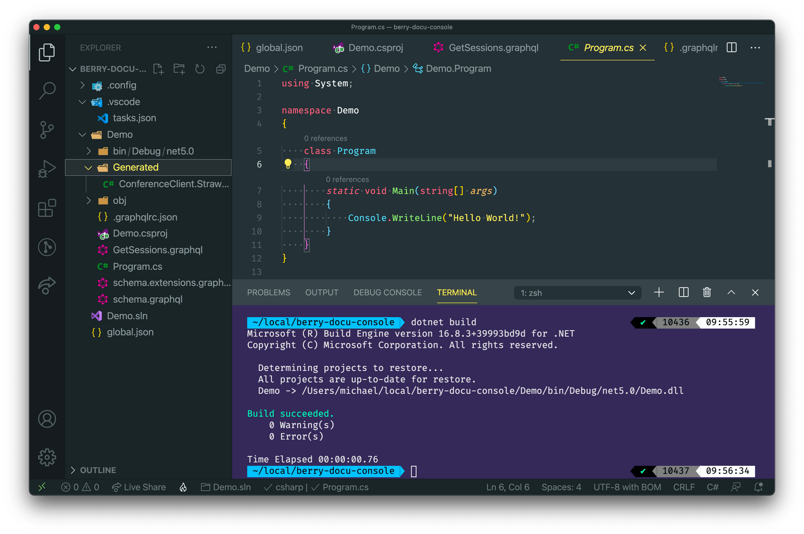 Get started with Strawberry Shake in a Console application - Strawberry ...