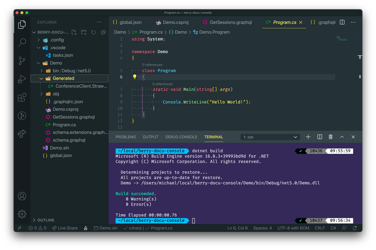 Get started with Strawberry Shake in a Console application - Strawberry ...